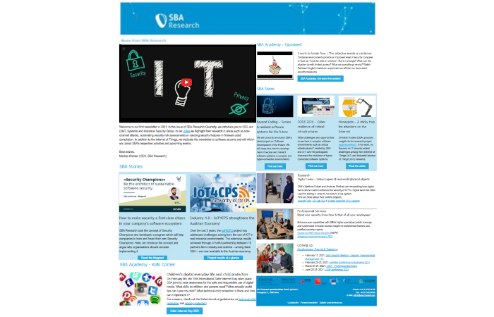 SBA Research Quarterly – 2nd issue – SBA Research