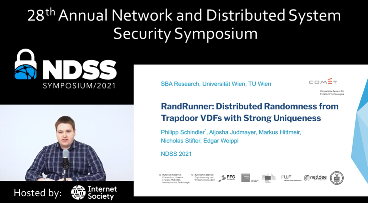 NDSS 2021 – Watch Philipp Schindler’s talk online – SBA Research