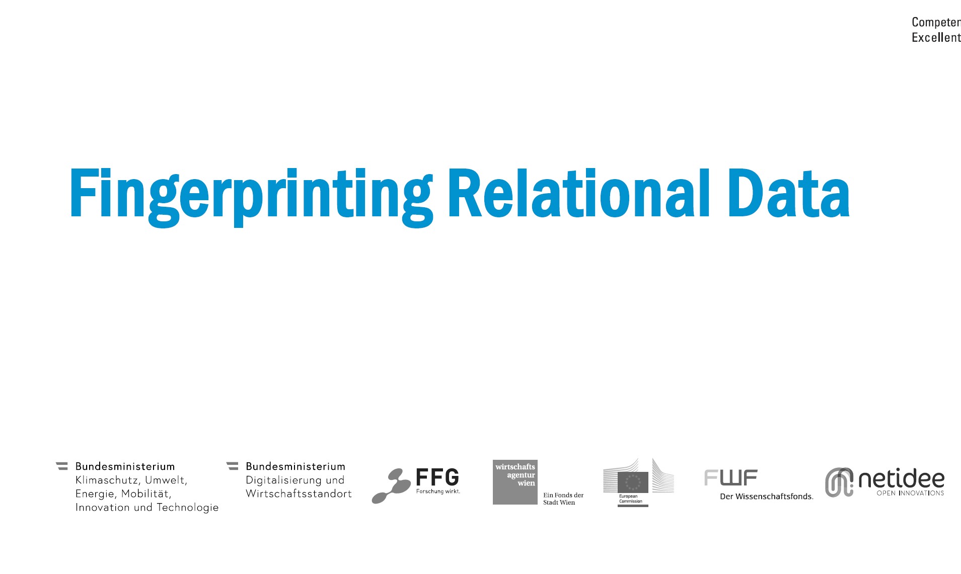 Fingerprinting Relational Data – talk by Tanja Šarčević – SBA Research